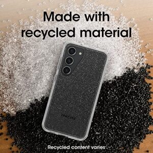 OtterBox Galaxy S23 Symmetry Series Case - STARDUST (Clear/Glitter), Ultra-sleek, Wireless Charging Compatible, Raised Edges Protect Camera & Screen