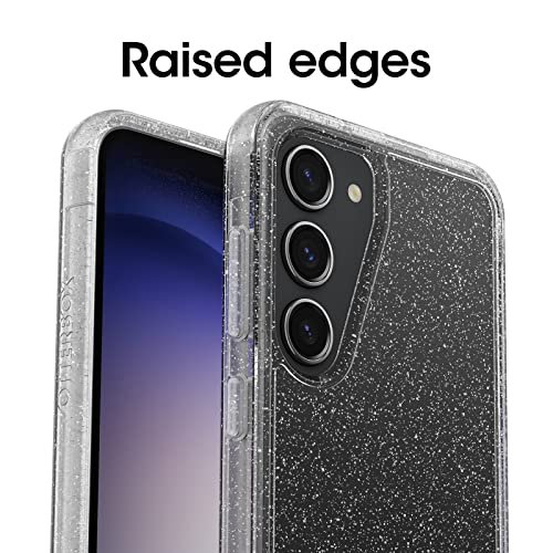 OtterBox Galaxy S23 Symmetry Series Case - STARDUST (Clear/Glitter), Ultra-sleek, Wireless Charging Compatible, Raised Edges Protect Camera & Screen