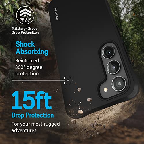 Pelican Ranger - Samsung Galaxy S23 Case [6.1"] [15ft MIL-STD Drop Protection] [Wireless Charging] Protective Phone Case for Samsung Galaxy S23 - Slim, Rugged Cover w/Anti Scratch Technology - Black