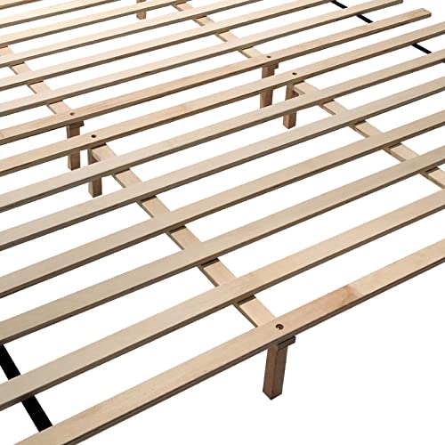 DG Casa King Size Wood Slat Support, 14 Slats, 2 Center Legs for Extra Support, Durable Wooden Bunkie Board/Slats for King Mattress, No Assembly Required