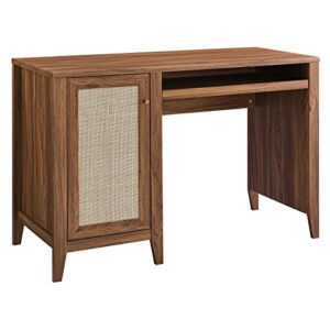 modway soma desk, walnut, 47"