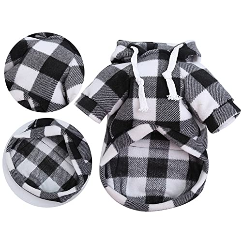 Small Puppy Sweaters with Hood Dog Hoodie with Pocket Fall Winter Warm Fleece Sweater Puppy Clothes for Dogs Boy Girl Yorkies Chihuahua Cat Clothes for Dogs Winter