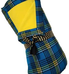 Durx-litecrete Fleece Throw Blanket - Multi-Color Plaid Safari Throw Blanket (74"x56") Cozy, Comfortable, Stylish - Kenyan Tribal Maasai shuka, Multi-Use Blanket, Picnic Mat - Yellow