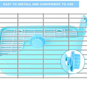 LIZEALUCKY Rabbit Litter Box Toilet, Plastic Square Cage Box Potty Trainer Corner Litter Bedding Box Pet Pan for Small Animals, Rabbits, Guinea Pigs, Chinchilla, Ferret, Galesaur, 11 x 8.7 x 5.9 in