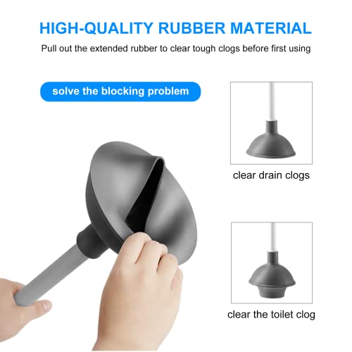 SetSail Silicone Toilet Brush Toilet Bowl Brush and Holder Toilet Cleaner Brush with Silicone Bristles & SetSail Toilet Brush and Plunger Set for Bathroom Cleaning