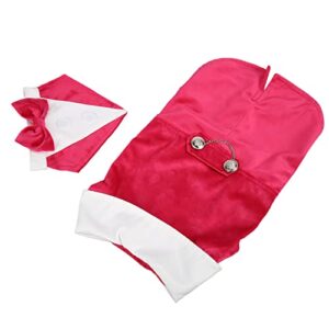 qinlorgo pet formal clothes, hook and closure rose red breathable hand wash soft dog suit costume for puppy for party (xs)