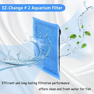 Piwerod 12Pcs EZ-Change #2 Aquarium Filter Cartridge Compatible with Aqua-Tech 10-20 Fish Tank Filter