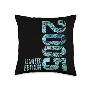 geburtstagsgeschenk damen herren 2005 geschenkidee 18th birthday boy girl 18 years 2005 funny gift throw pillow, 16x16, multicolor