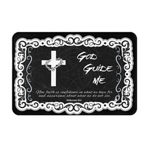 vivacite prayer mat christian gifts for women men faith religious spiritual gifts for women prayer rug with bible verse christian decor area rug for pray scripture hebrews 11:1, 24"x16"