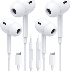 for iPhone Wired Earbuds, Wired Headphones for iPhone 14 Pro Max, Earphones in-Ear with Mic and Call Controller, Noise Isolating, Wired Earbuds Compatible with iPhone 14 Pro/14/13/12/11/XR (2 Pack)