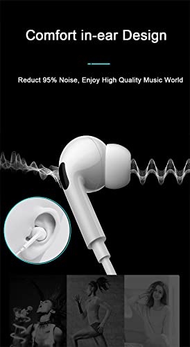 for iPhone Wired Earbuds, Wired Headphones for iPhone 14 Pro Max, Earphones in-Ear with Mic and Call Controller, Noise Isolating, Wired Earbuds Compatible with iPhone 14 Pro/14/13/12/11/XR (2 Pack)