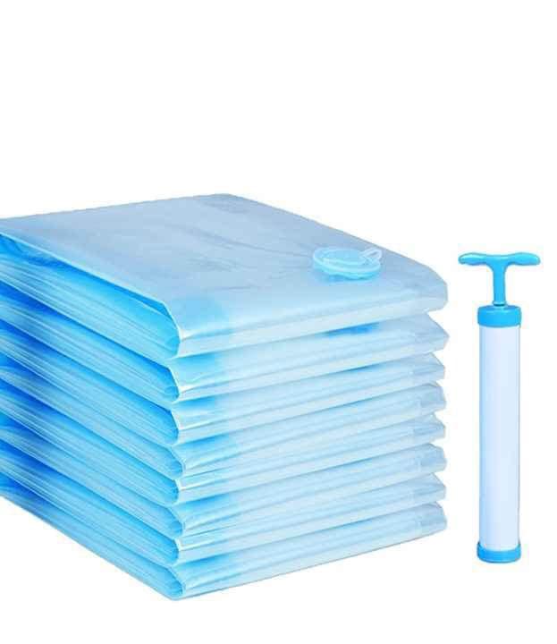 Space Saving Vacuum Storage Bags 12 Pack Vacuum Sealer Bags with Pump for Clothing, Bedding, Comforters, Blankets, Pillows with Compression Seal. Perfect for Moving and Travel.