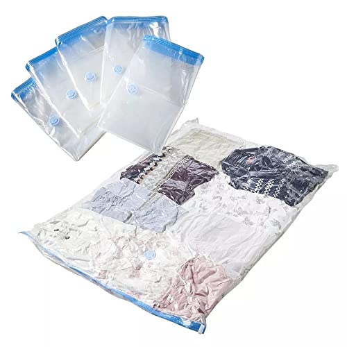 Space Saving Vacuum Storage Bags 12 Pack Vacuum Sealer Bags with Pump for Clothing, Bedding, Comforters, Blankets, Pillows with Compression Seal. Perfect for Moving and Travel.