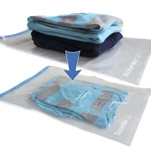 Space Saving Vacuum Storage Bags 12 Pack Vacuum Sealer Bags with Pump for Clothing, Bedding, Comforters, Blankets, Pillows with Compression Seal. Perfect for Moving and Travel.