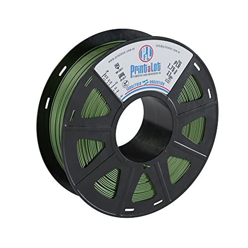 PRINTALOT PLA 3D Printer Filament, Dimensional Accuracy +/- 0.03 mm, 1 KG Spool, 1.75 mm, Military Green