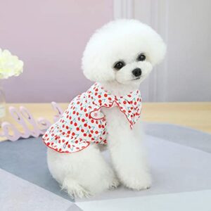 Dog Party Dresses for Small Dogs Dresses Spring and Summer Pet Clothes Spring Cute Pet Supplies Cotton Thin Skirt Large Cat Apparel