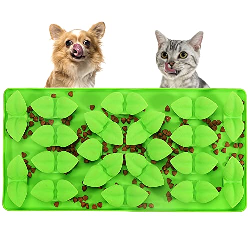 Dog Licking Treat Slow Feeder Snuffle Pet Calming Mat Anxiety Relief Training Wet Food Lick Pad with Suction Cup for Dogs and Cats (Upgrade)