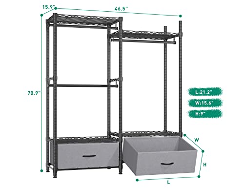 REIBII Clothing Racks for Hanging Clothes