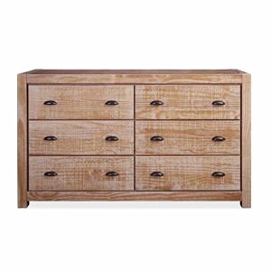 grain wood furniture montauk 6-drawer dresser, driftwood