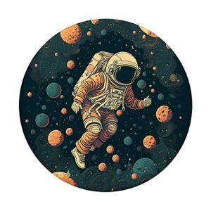 Space Astronaut and the planets PopSockets Swappable PopGrip