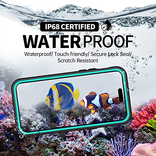 BEASTEK iPhone 14 Pro Max Waterproof Case, Underwater Shockproof Dustproof Case, FSN Series with Built-in Screen Protector with Protective Clear Back Cover, for Apple iPhone 14 Pro Max (6.7'') (Teal)