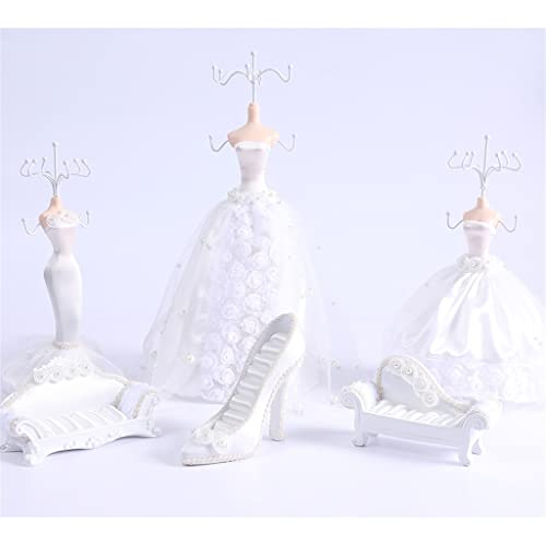 LDCHNH European Jewelry Display Stand Jewelry Stand Princess Model Wedding Six-piece Suit