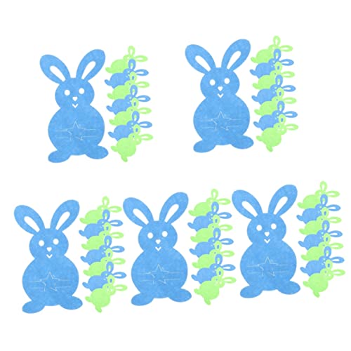 Amosfun 40 pcs Decor Silverware Rabbit Forks Knives Utensil Easter Bags Bunny Napkins Holder Bunny-shaped Tableware Table Flatware Parties and Decoration Dinner Fork Pockets Cutlery