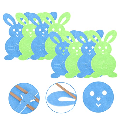 Amosfun 40 pcs Decor Silverware Rabbit Forks Knives Utensil Easter Bags Bunny Napkins Holder Bunny-shaped Tableware Table Flatware Parties and Decoration Dinner Fork Pockets Cutlery