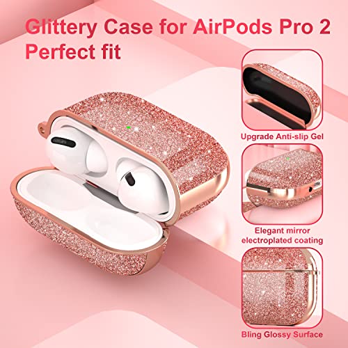 2 Pack Aiiko Airpods Pro 2 Case(2022) + Airpod Pro Case(2019) with Keychain