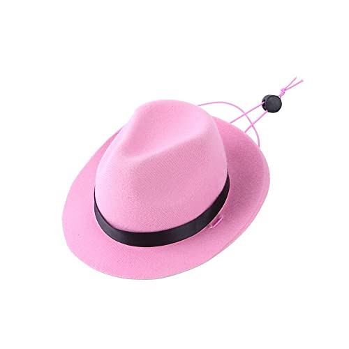 Funny Pet Cowboy Hat, Cute Dog Cat Hat for Halloween Christmas Party Holiday and Daily Wearing Costume Accessories Photo Prop(Pink)