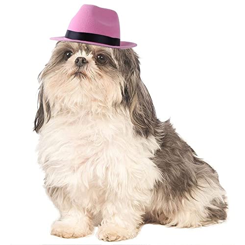 Funny Pet Cowboy Hat, Cute Dog Cat Hat for Halloween Christmas Party Holiday and Daily Wearing Costume Accessories Photo Prop(Pink)