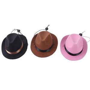 Funny Pet Cowboy Hat, Cute Dog Cat Hat for Halloween Christmas Party Holiday and Daily Wearing Costume Accessories Photo Prop(Pink)