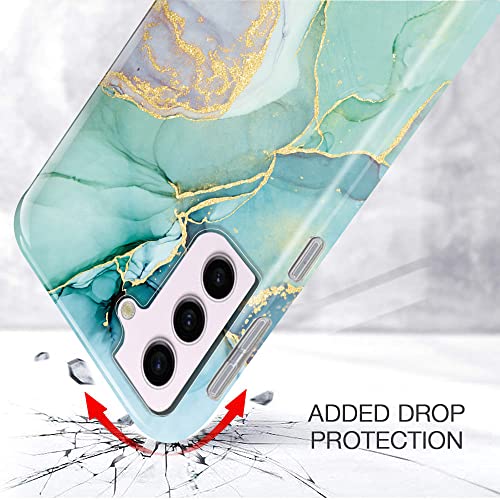 luolnh Galaxy S23 Case,Samsung Galaxy S23 Case Marble Brilliant Cute Design Shockproof Soft Silicone Rubber TPU Bumper Cover Skin Phone Case for Samsung S23 5G-Abstract Mint