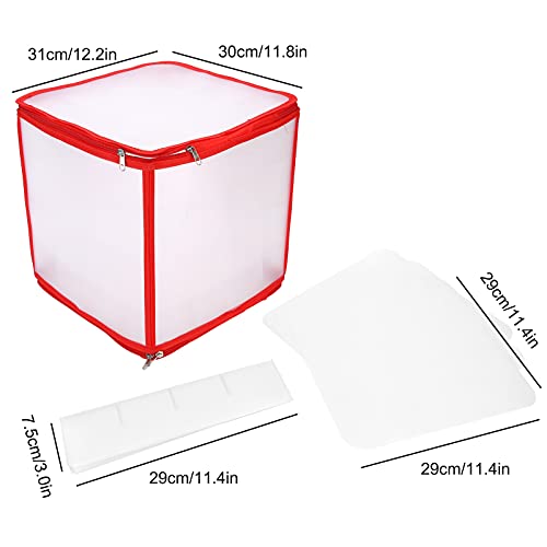 Yuehuam Sock Drawer Organizer Dividers, Sock Underwear Organizer Dividers, Transparent Storage Box Zipper Sealed Compartment Divided Drawer and Closet Storage Bin