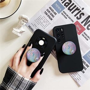 WUYULB Clear Glitter Purple Blue Marble Design Expandible Collapsible Mobile Phone Grip Cell Phone Stand Holder for Smartphones Cellphone Accessory