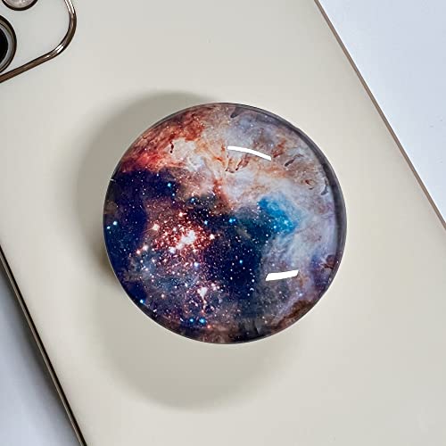 WUYULB Clear Glitter Purple Blue Galaxy Design Expandible Collapsible Mobile Phone Grip Cell Phone Stand Holder for Smartphones Cellphone Accessory