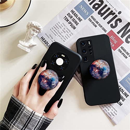 WUYULB Clear Glitter Purple Blue Galaxy Design Expandible Collapsible Mobile Phone Grip Cell Phone Stand Holder for Smartphones Cellphone Accessory