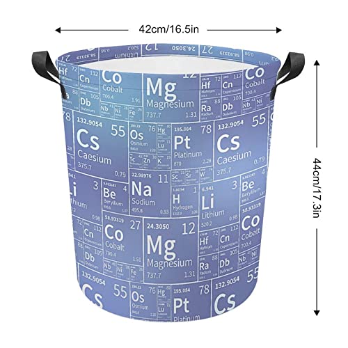 Table of Chemical Elements Large Laundry Hamper Foldable Laundry Basket Durable Storage Basket Toy Organizer