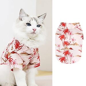 Pet Clothes for Small Dogs Male Designer Look Pet Summer Printed Pet T Shirts Breathable Beach Puppy Shirt Sweatshirt for Small Cat