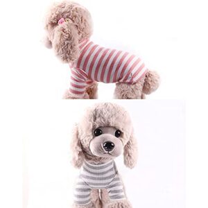 Pet Clothes for Small Dogs Girl Pet Winter Stripe Color Puppy Coat Dog Outfits for Teacup Yorkie Boys Girls Dog Costumes Cat Clothes Vest Shirt