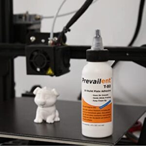 Prevailent T-80, 3D Printer Bed Adhesive Glue - Helps Prevent Warping, Strong Hold and Easy Release with Various Build Plates and Filament Types Including PLA, ABS, TPU, and PETG, 2 fl oz. (60ml)