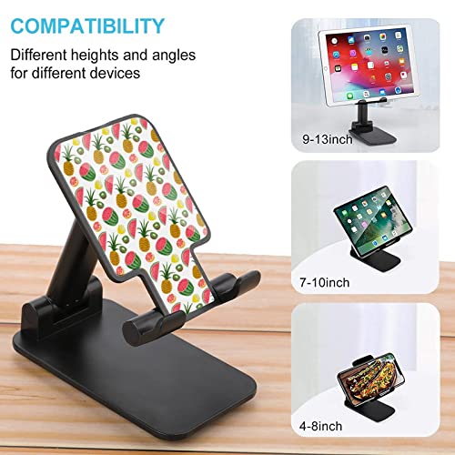 Watermelon Pineapple Kiwi Lemon Print Cell Phone Stand Compatible with iPhone Switch Tablets Foldable Adjustable Cellphone Holder Desktop Dock (4-13")