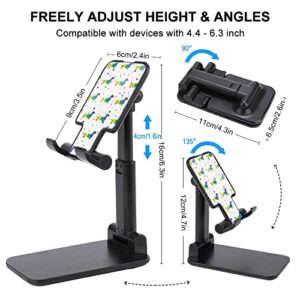 Rainbow Daschund Print Cell Phone Stand Compatible with iPhone Switch Tablets Foldable Adjustable Cellphone Holder Desktop Dock (4-13")