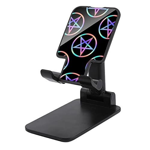 Magic Bright Pentagram Print Cell Phone Stand Compatible with iPhone Switch Tablets Foldable Adjustable Cellphone Holder Desktop Dock (4-13")