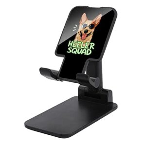 cool dog head print cell phone stand compatible with iphone switch tablets foldable adjustable cellphone holder desktop dock (4-13")