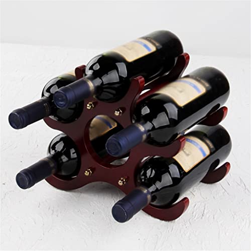 DLOETT European-Style Wooden Wine Rack Wine Bottle Cabinet Shelf Wooden Shelf Storage Rack Retro Display Cabinet