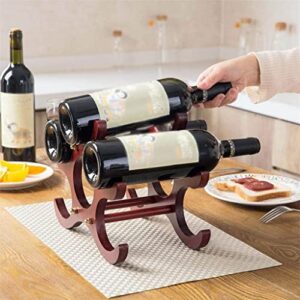 DLOETT European-Style Wooden Wine Rack Wine Bottle Cabinet Shelf Wooden Shelf Storage Rack Retro Display Cabinet