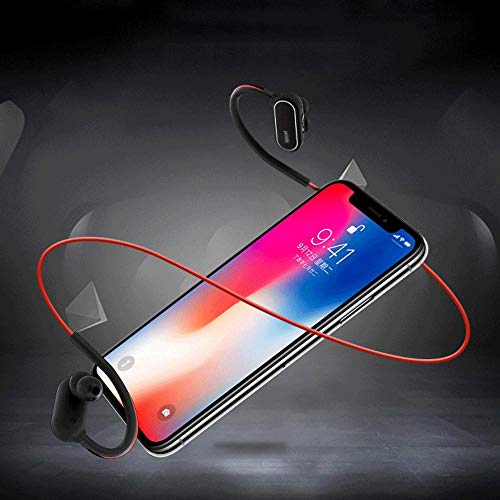 TBIIEXFL Headphones, Headphones with Microphone Waterproof Running Headphones, Stereo Earphones for Workout,Running,Gym (Comfy & Fast Pairing) (Color : Black)