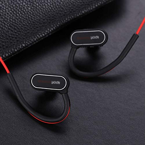 TBIIEXFL Headphones, Headphones with Microphone Waterproof Running Headphones, Stereo Earphones for Workout,Running,Gym (Comfy & Fast Pairing) (Color : Black)