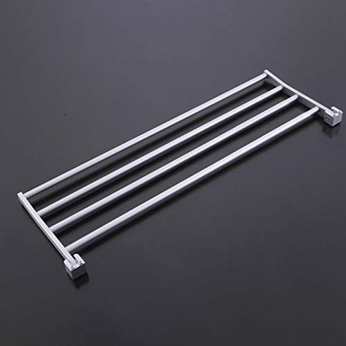 SLSFJLKJ Bathroom Towel Racks Foldable Alumimum Chrome Towel Holder Wall Mounted Towel Shelf with Hooks